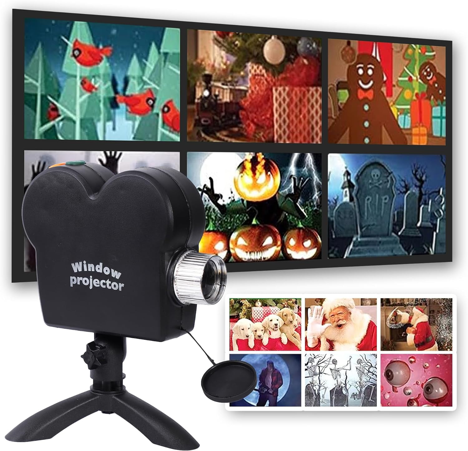 Window Projector, Projector with a Tripod, Built-in 12 Movies Mini ...