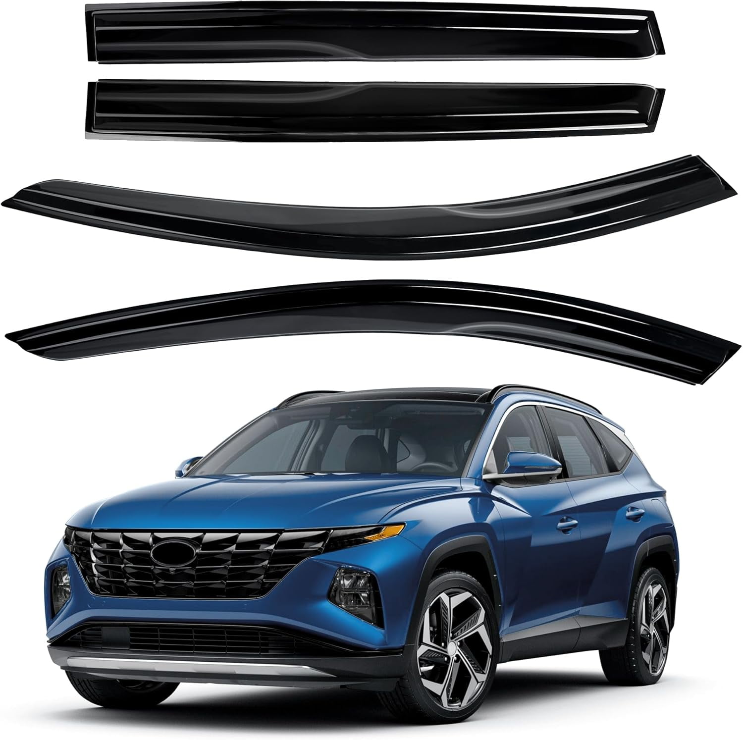 Window Rain Guard for Kia Sportage 2023 2024 Tape-On Shatterproof Sun ...
