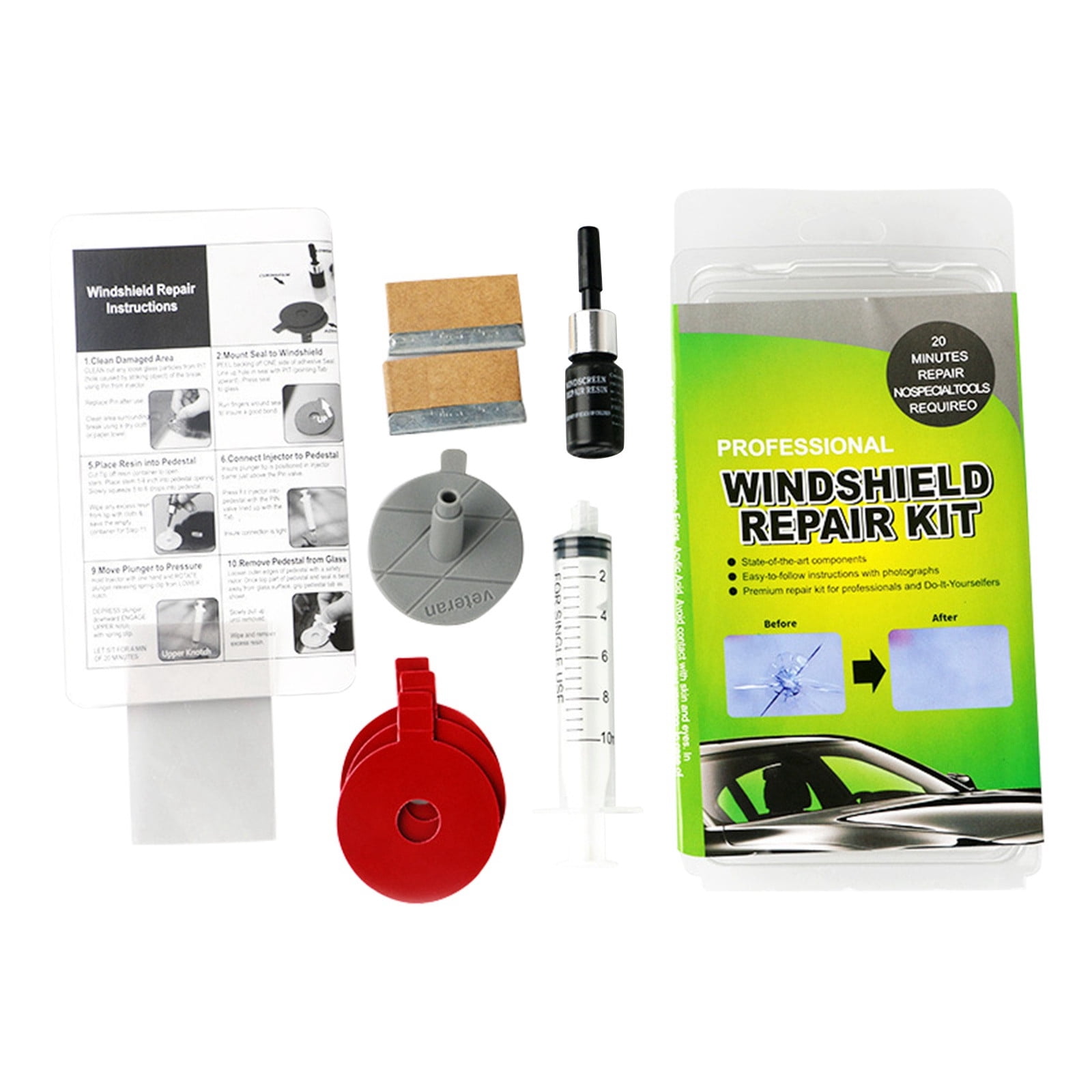 Window Repair Kit for Windshield Crack, 2025 Upgrade Chipped Windshield ...