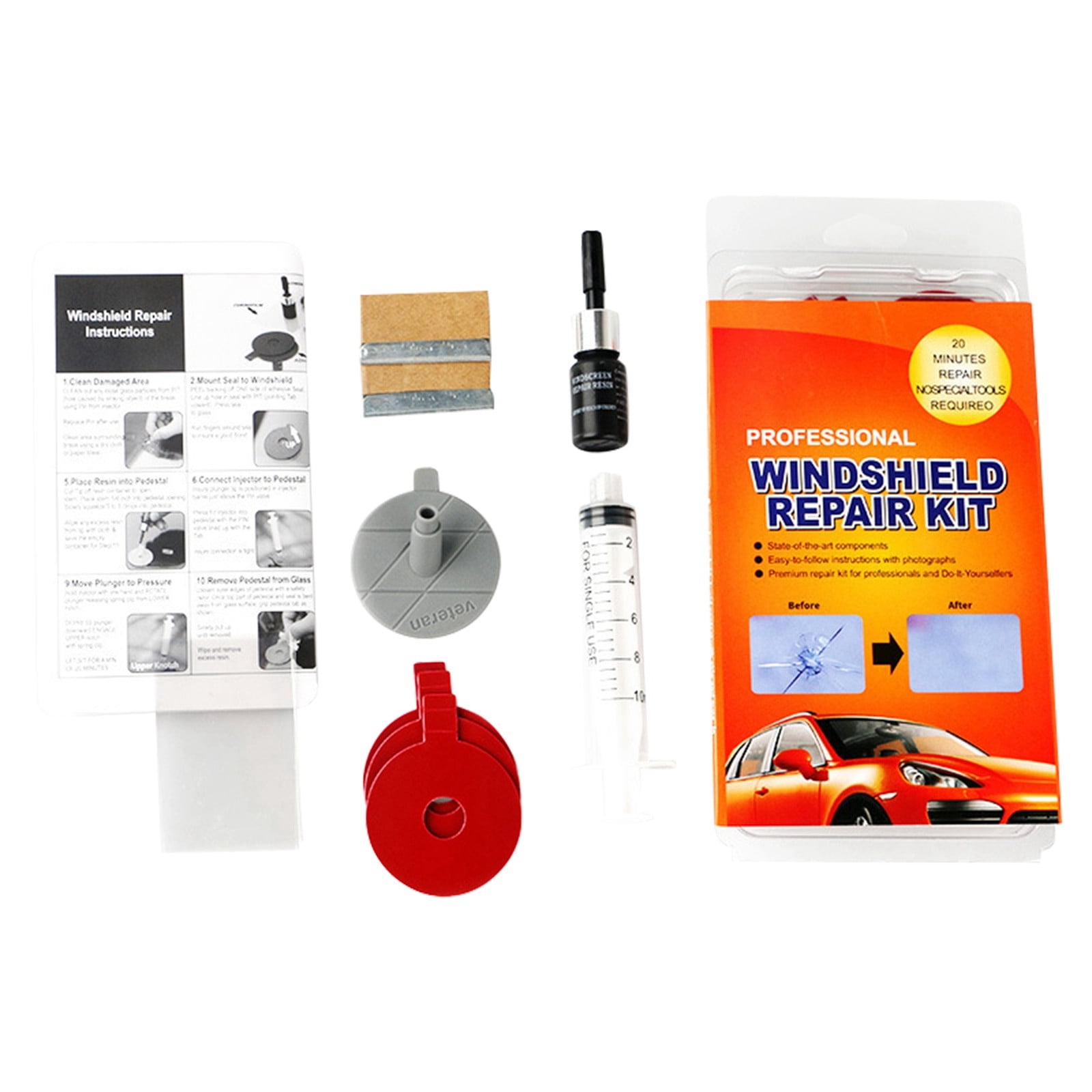 Window Repair Kit for Windshield Crack, 2025 Upgrade Chipped Windshield ...