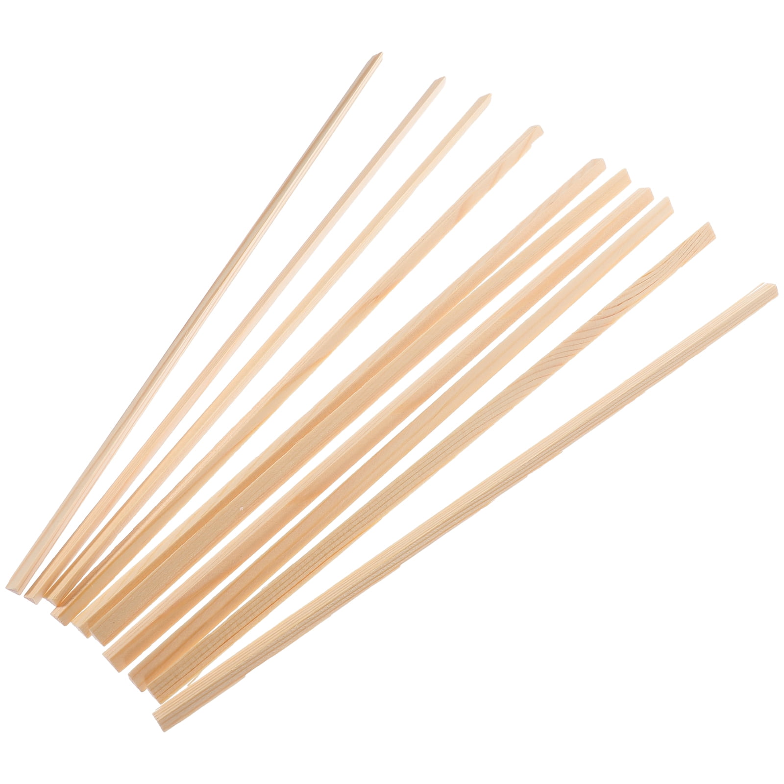 Window Rod Strip 10 Pcs Triangular Wooden Paulownia Frame Moldings ...