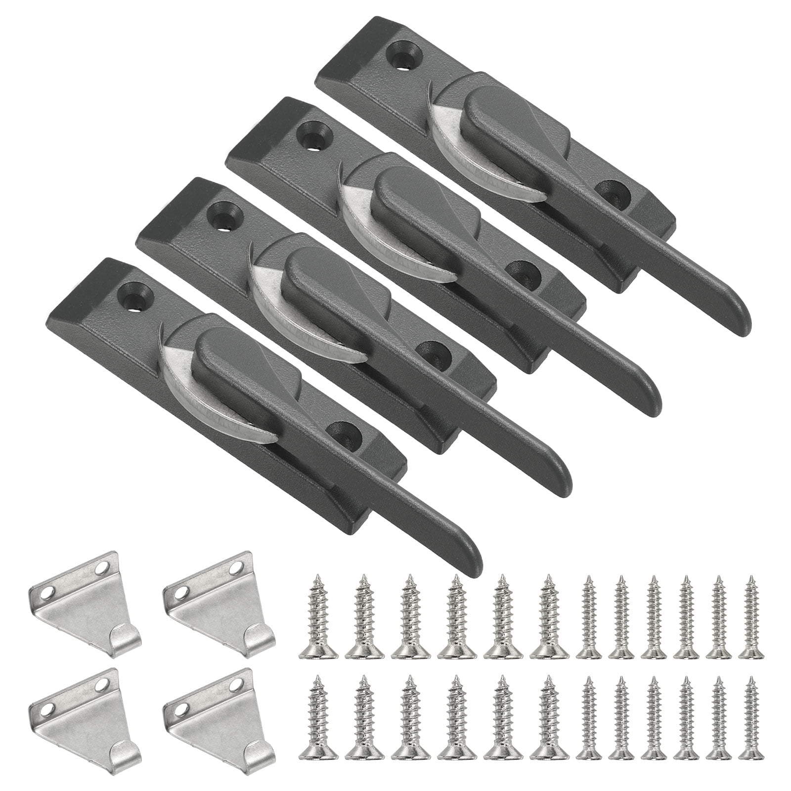 Window Sash Locks 3.4 x 0.9", 4Pcs Sliding Left Opening Cam Action Sash ...