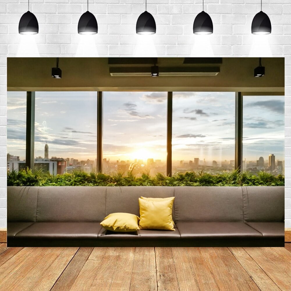 Window Scenery Spring Flower Scene Backdrop Summer Seaside Sea Ocean ...