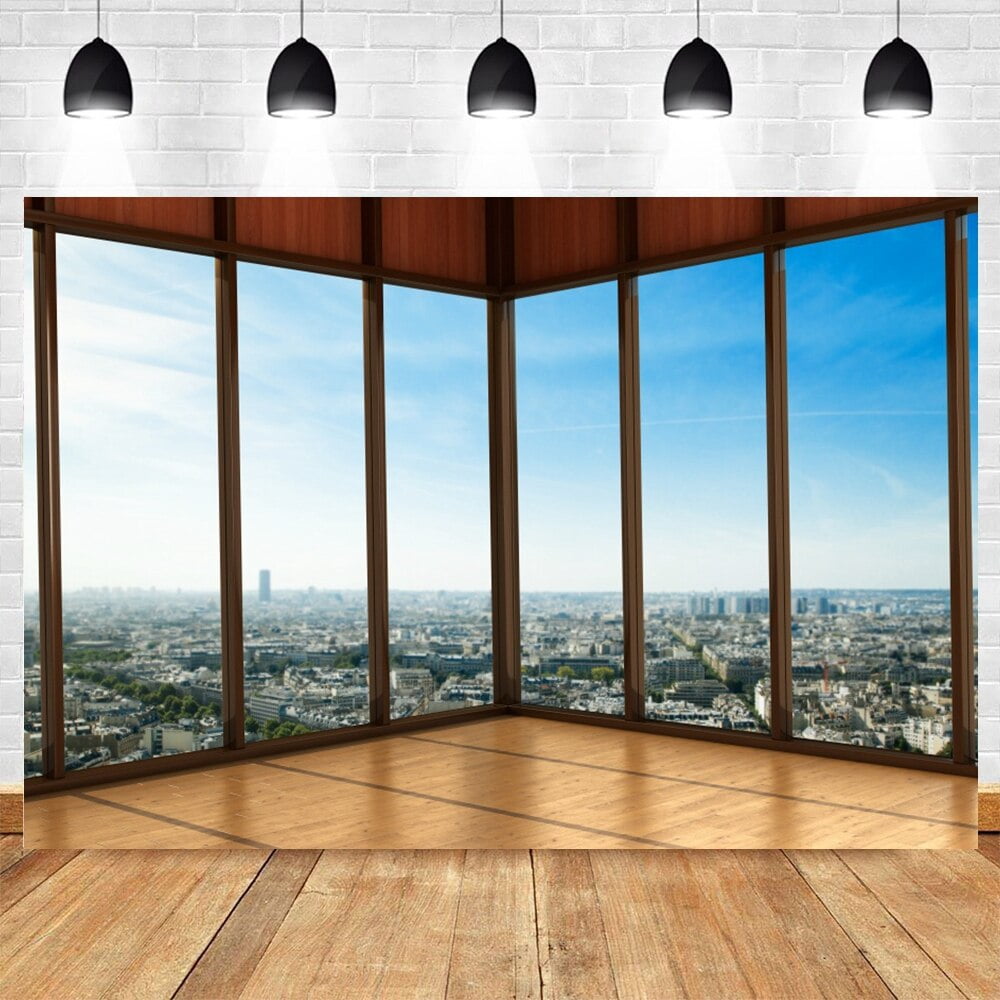 Window Scenery Spring Flower Scene Backdrop Summer Seaside Sea Ocean ...