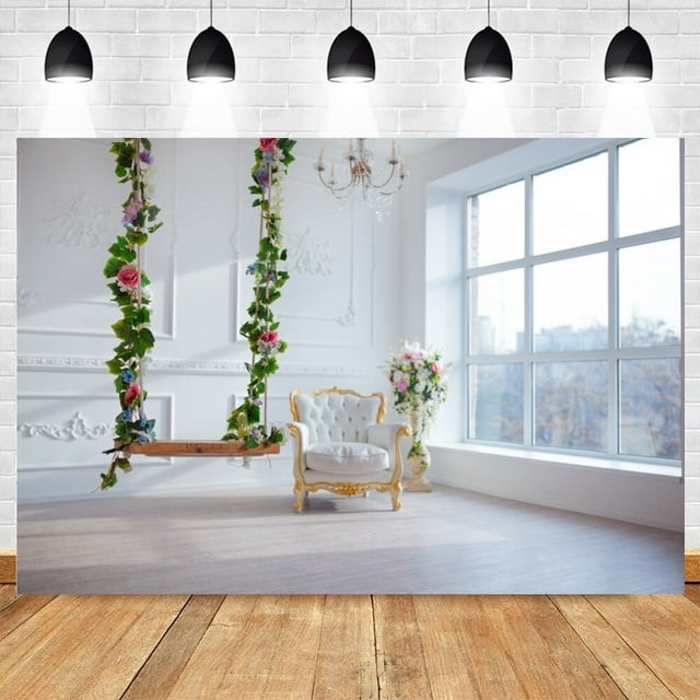 Window Scenery Spring Flower Scene Backdrop Summer Seaside Sea Ocean ...