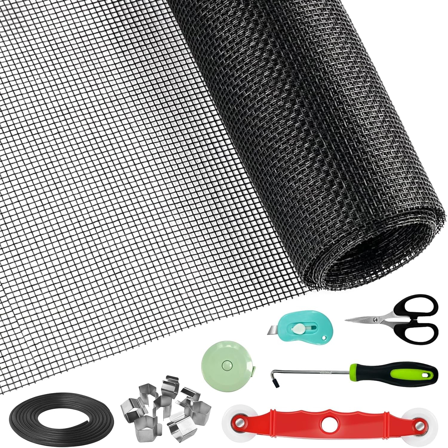 Window Screen Door Repair/Replacement Kit, Adjustable Durable ...