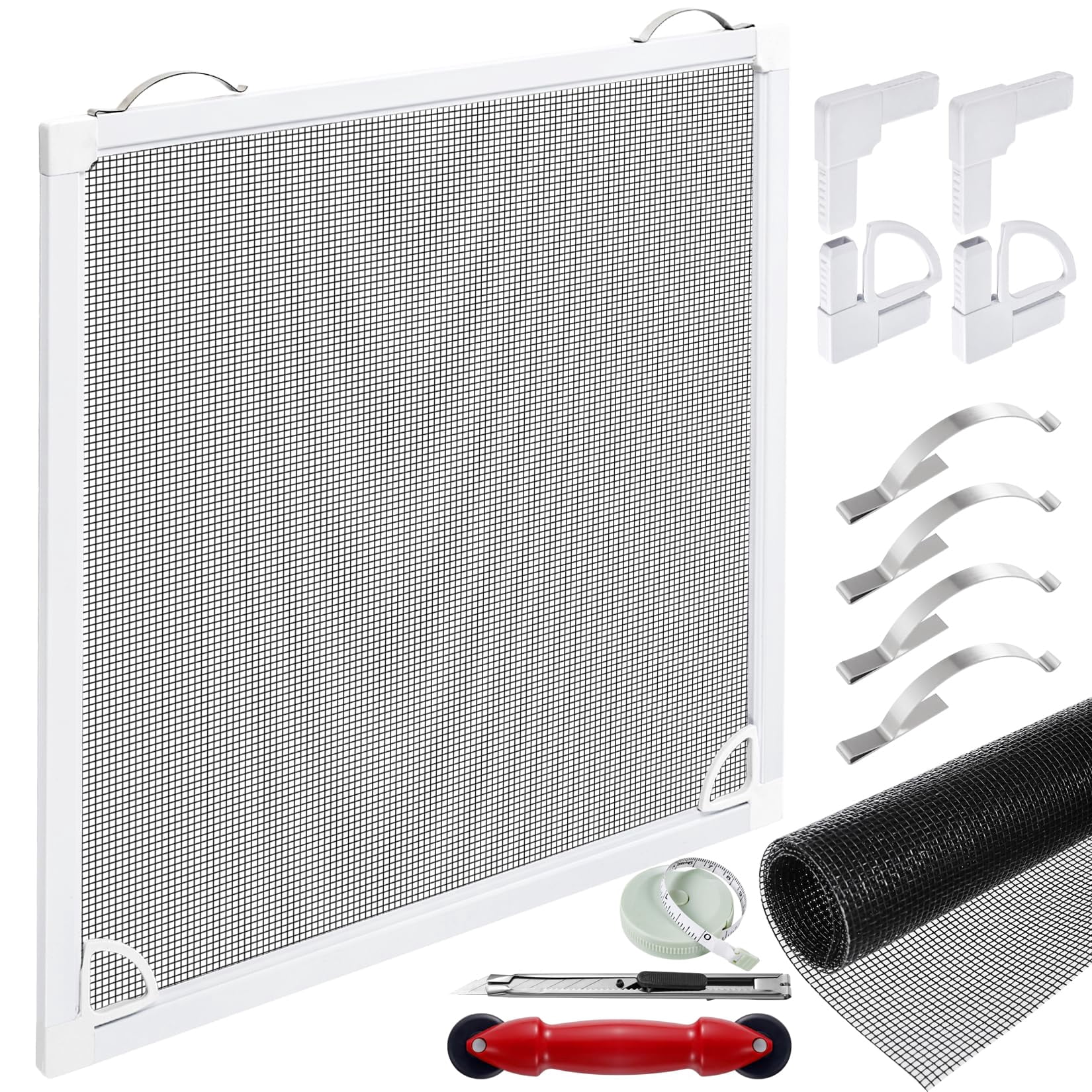 Window Screen Frame Kit 1 48inX48in Fiberglass Replacement - Walmart.com