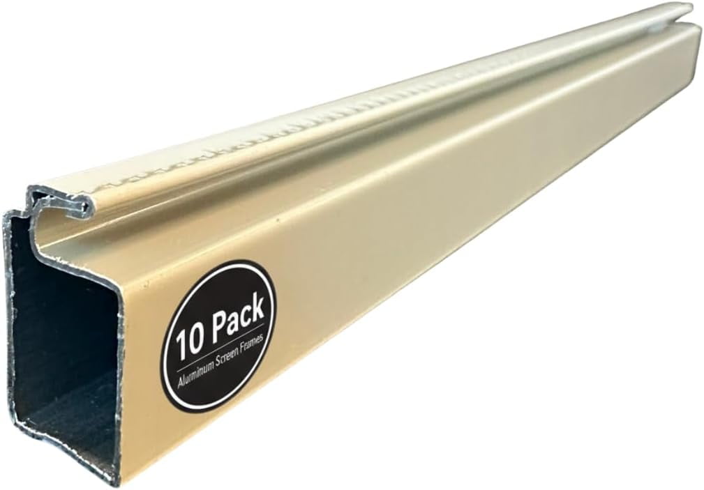 Window Screen Frame Small Kit, Beige, 7/16” x 1”, 10 Sticks 72”, 25 ...