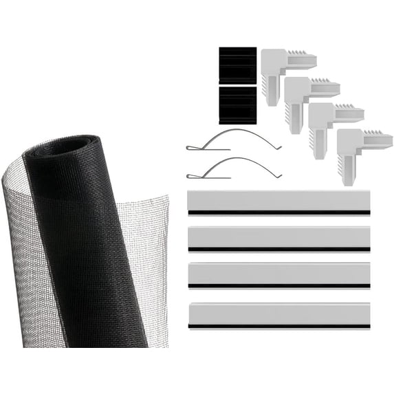 DIY Window Screen Kit, RiteFit (36", 5/16 x 3/4", White) with Durable ...