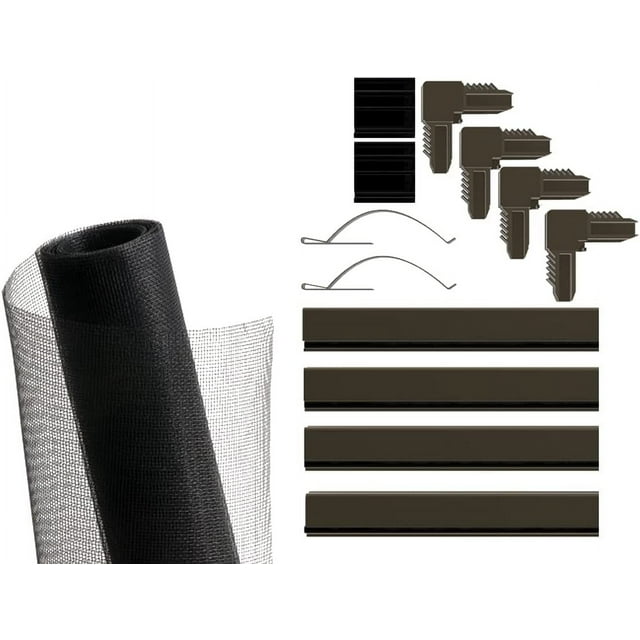 Window Screen Kit (48" - 5/16 x 3/4", Bronze) with Mesh - Walmart.com