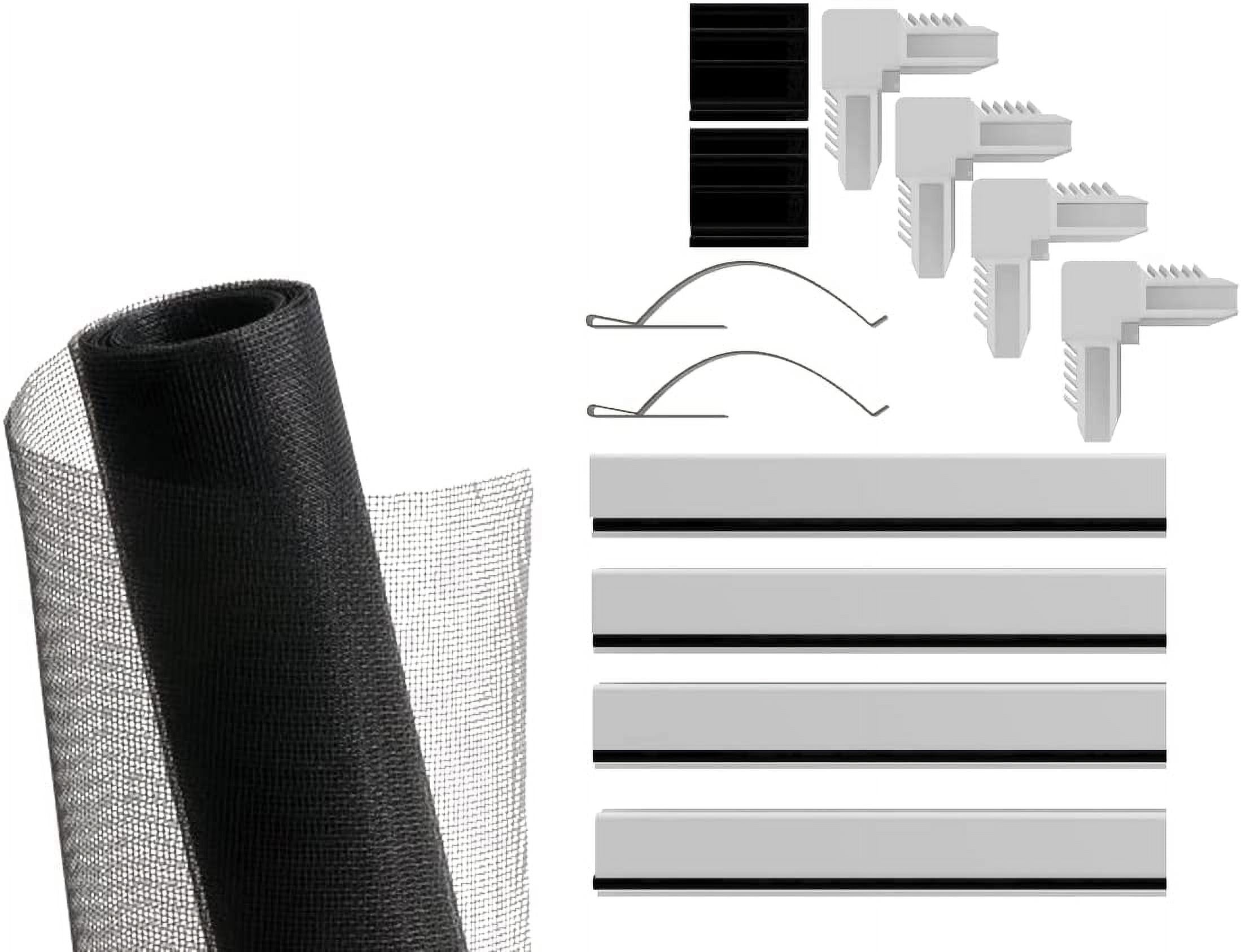 Window Screen Kit (60" - 5/16 x 3/4", White) with Mesh - Walmart.com