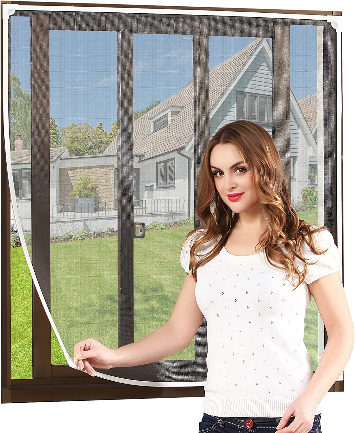 Window Screen,Mosquito Screens, DIY Self-Adhesive Window Screening ...