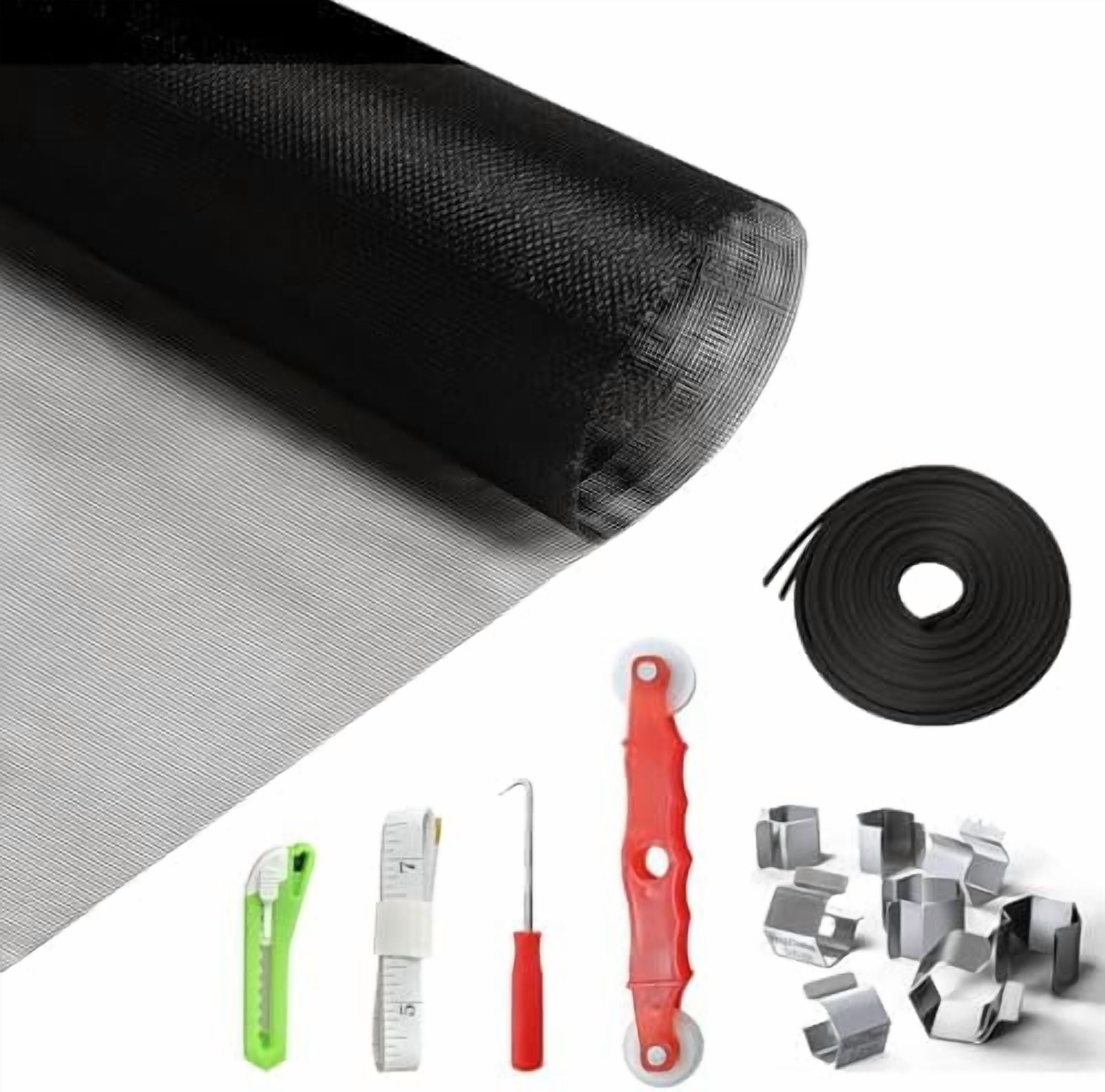 Window Screen Repair Kit 48"x118" - Includes Full Tools Set Replacement ...