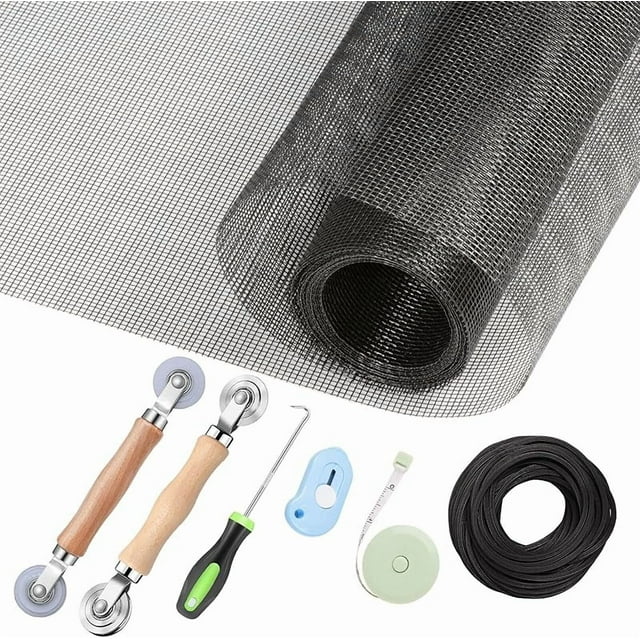 Window Screen Repair Kit - 59" x 106" Screen Door Replacement ...