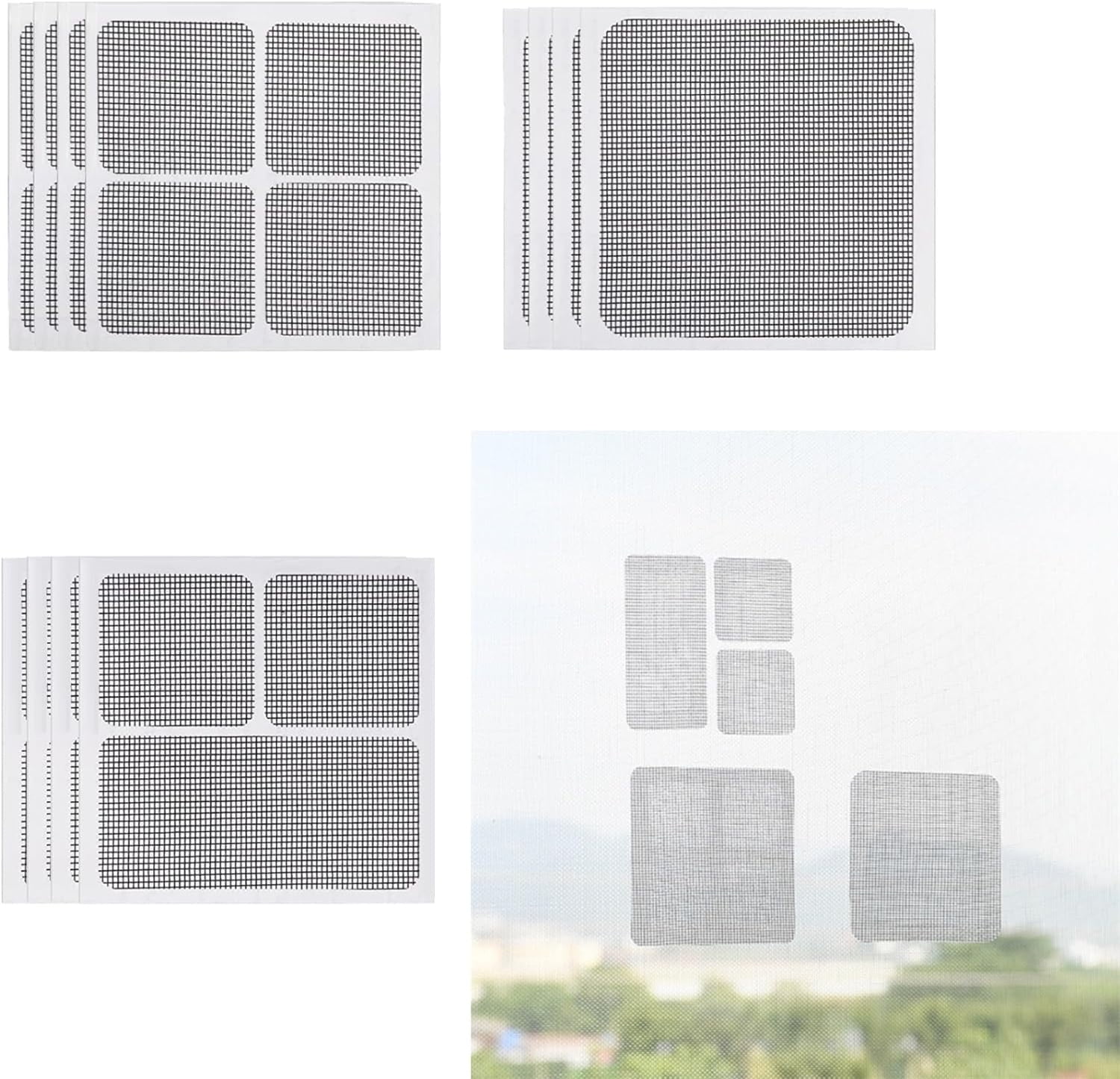 Window Screen Repair Kit,Screen Patch Repair Kit,Bexikou 30 Sheets 3 ...