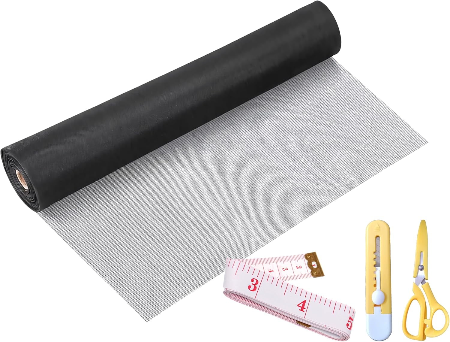 Window Screen Replacement Kit 57.8 Inch X 66 Feet Durable High Hardness ...