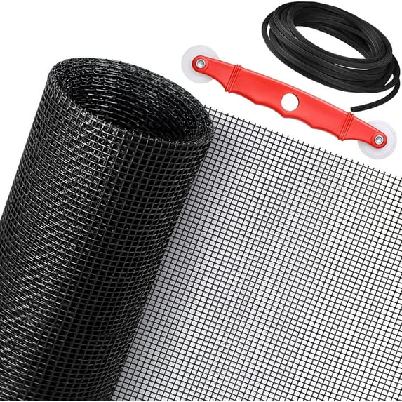 Window Screen Replacement Kit, Fiberglass Screen Mesh with Rolling Tool ...