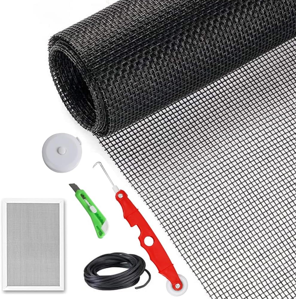 Window Screen Replacement Kit Width:36in Length:158 Fiberglass|Includes ...