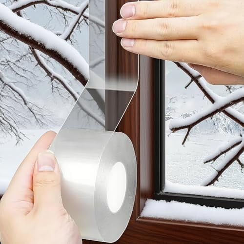 Window Sealing Tape 2 Inch x 33 FT Transparent Window Draft Insulation ...