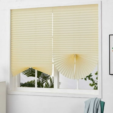 Blackout Window Curtain, Cordless Pleated Light Filtering Fabric Shade ...
