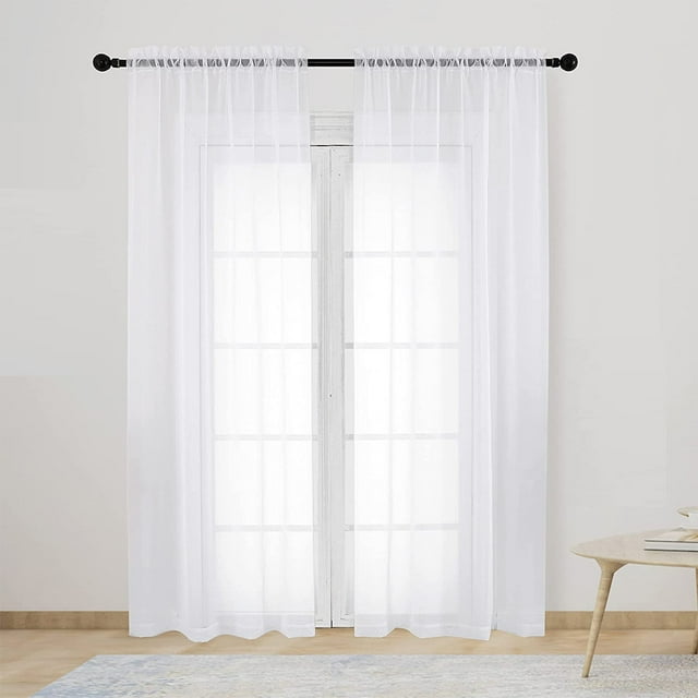 Window Sheer Curtains 1 Panel ,Basic Rod Pocket Sheer Curtains for ...