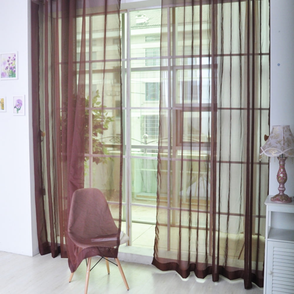 Window Sheer Voile Curtains 79 Inches Long Sheer Curtains Clear ...
