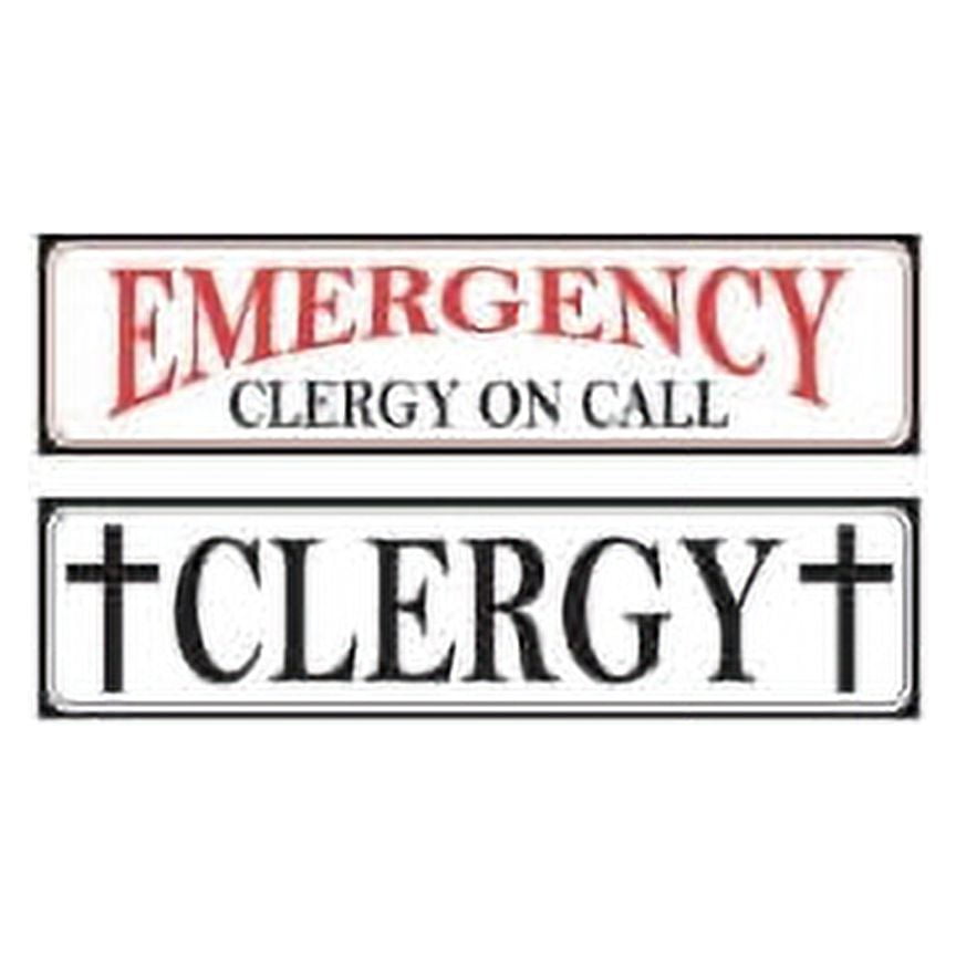 Window Signs - Clergy Signs - 3" X 12" Car Window Signs - Set of 2 ...