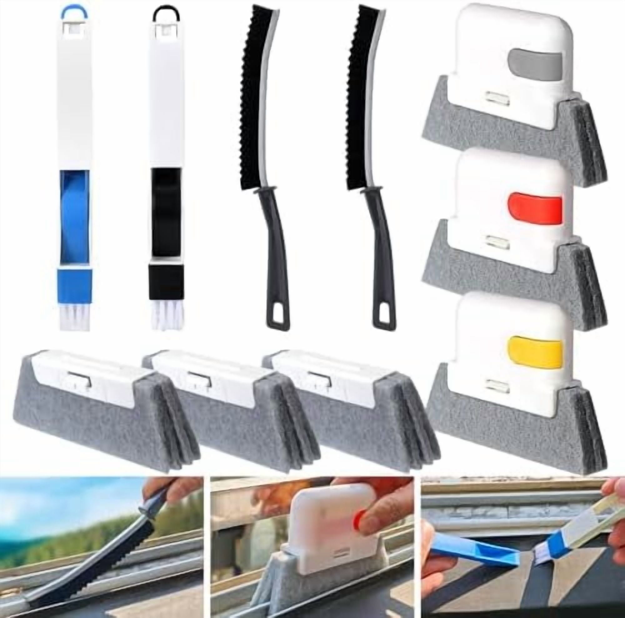 Window Sill Cleaner Tool,10 Pcs Magic Door Window Track Cleaning Tools ...