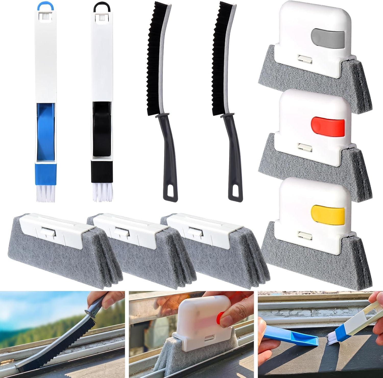 Window Sill Cleaner Tool,10 Pcs Magic Door Window Track Cleaning Tools ...