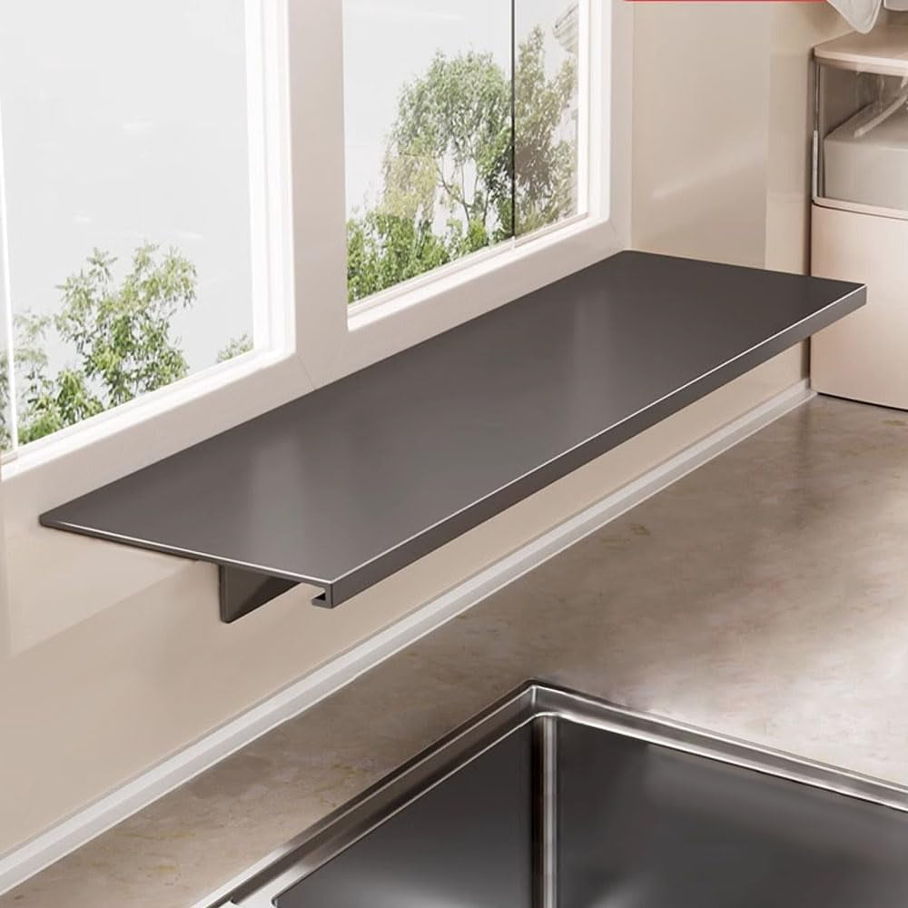 Window Sill Extender Plate, 23.6inch Carbon Steel Storage Shelf, Heavy ...
