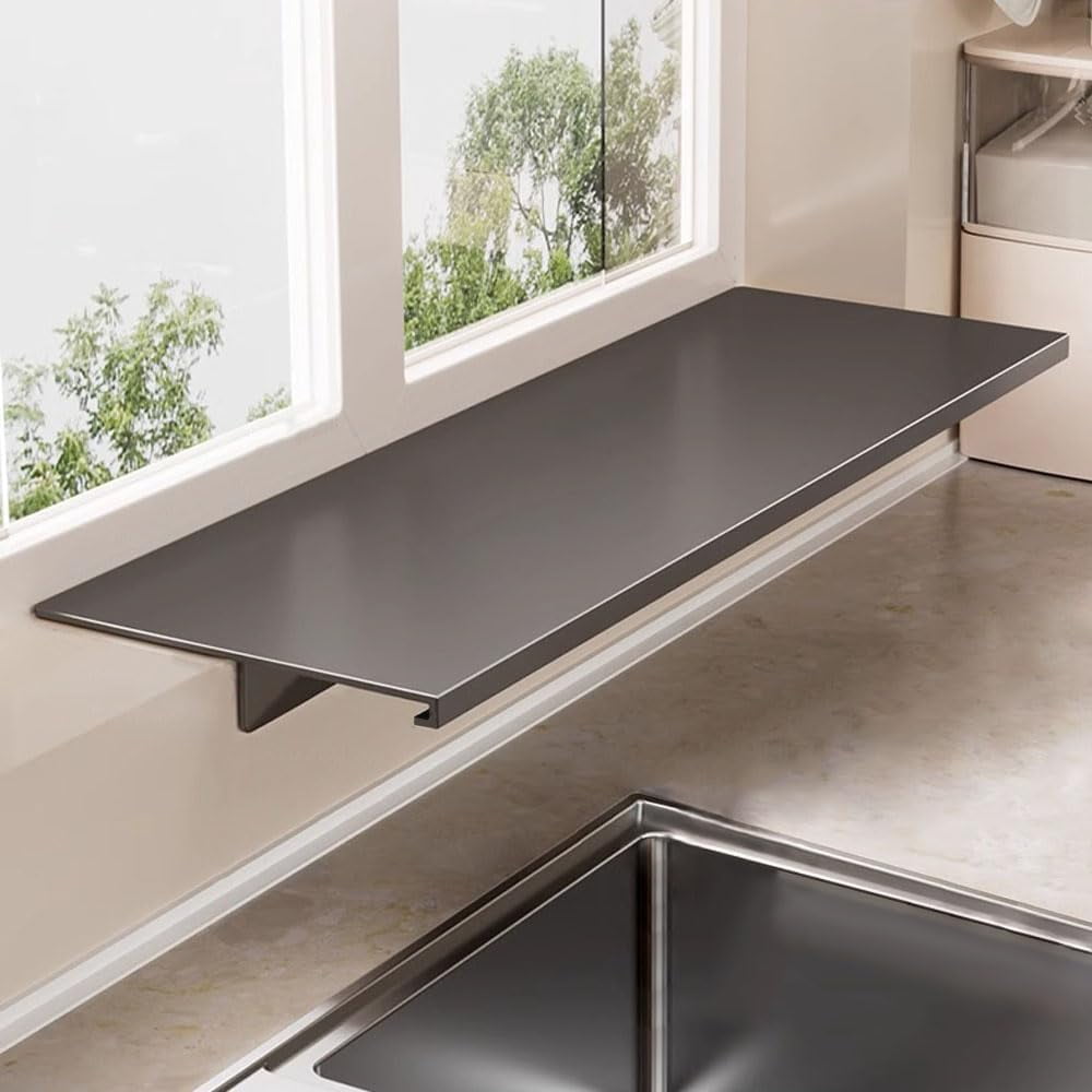 Window Sill Extender Plate, 23.6inch Carbon Steel Storage Shelf, Heavy ...