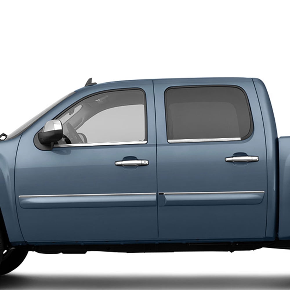 Window Sill Trim for 2007-13 Chevy Silverado 1500 Crew Cab (Stainless ...