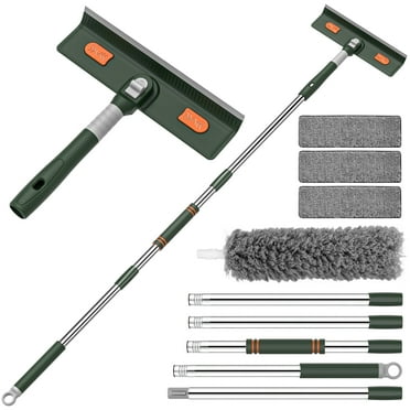 Aihimol Window Squeegee Cleaner 2 In 1 Shower Squeegee With Extension ...