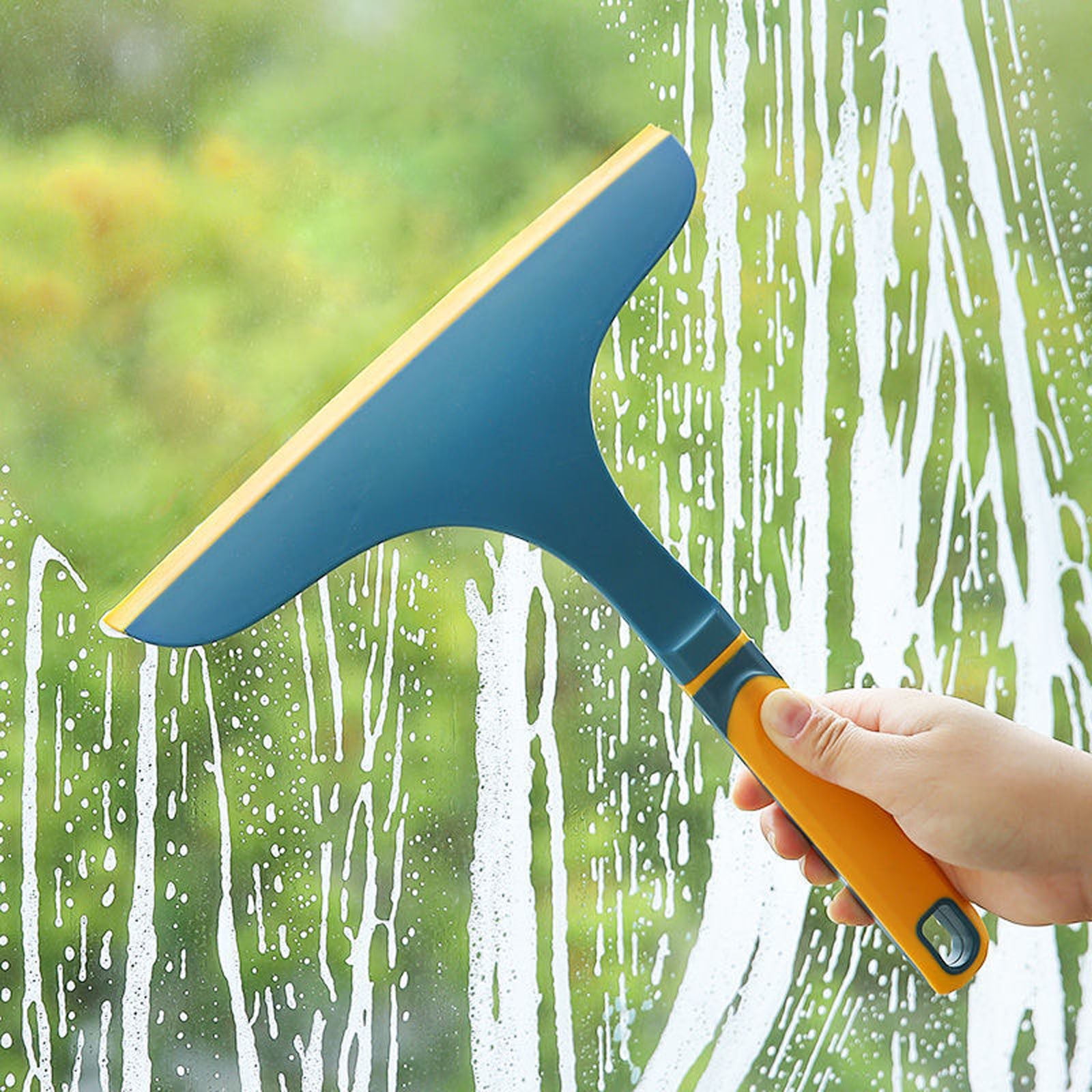 Window Squeegee Scraper – Ergonomic Lightweight Handle with Flexible ...