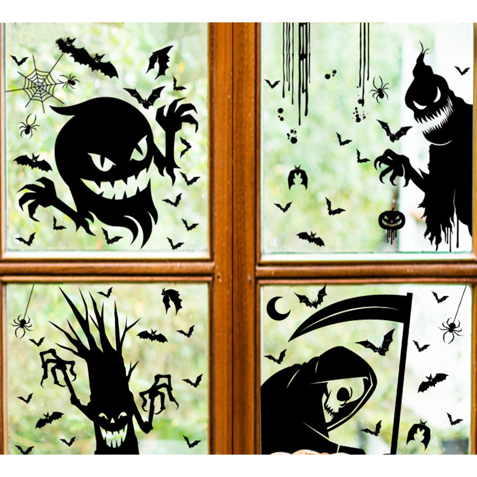 Window Sticker, Adhesive Sticker Scary Window Decal Dress Adhesive ...