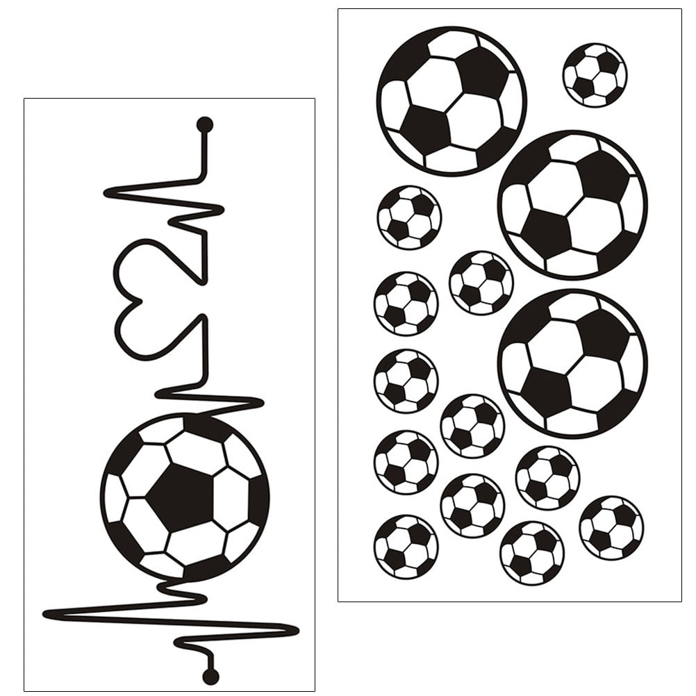 Window Sticker Soccer Ball Wall Decals Themed Wallpaper Sports Football ...