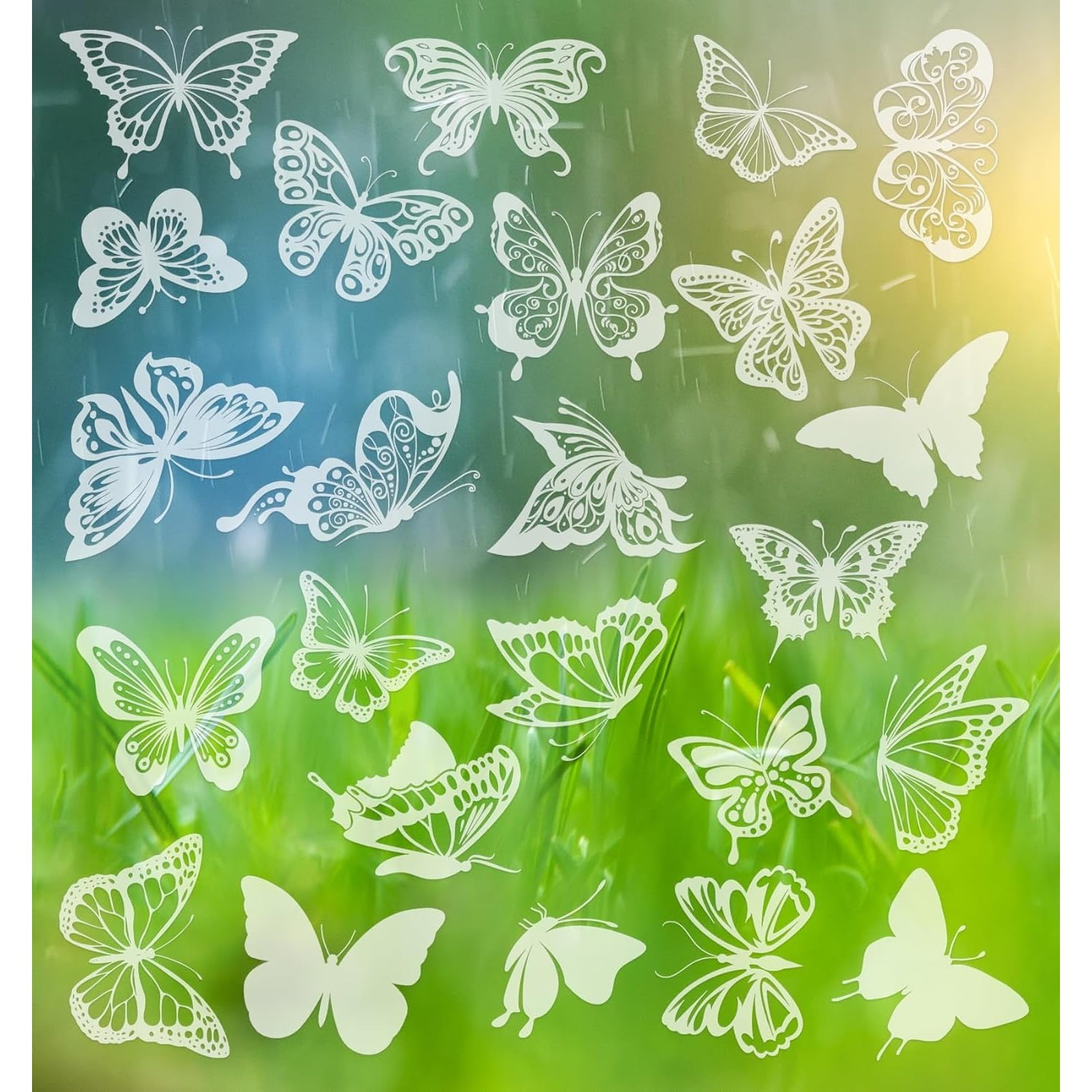 Window Stickers Bird Window Strike Prevention Window Decor Static Cling ...