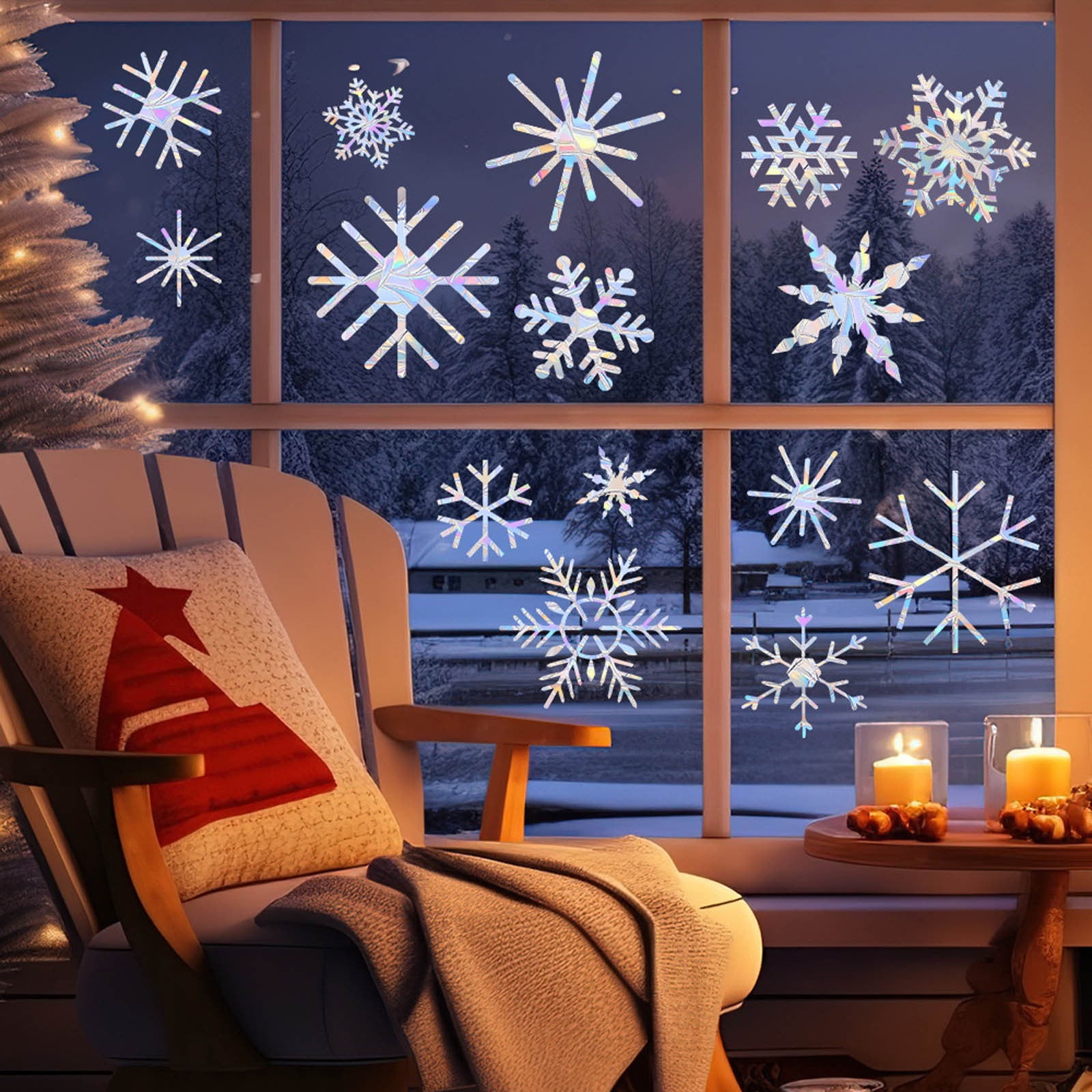 Window Stickers,Snowflake Stickers Window Stickers Window Decals Cling ...