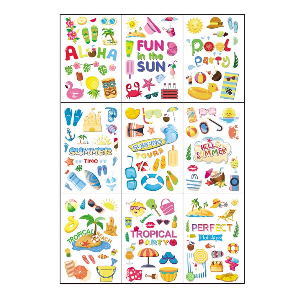 Window Stickers Window Stickers Summer Window Decoration, School Party ...