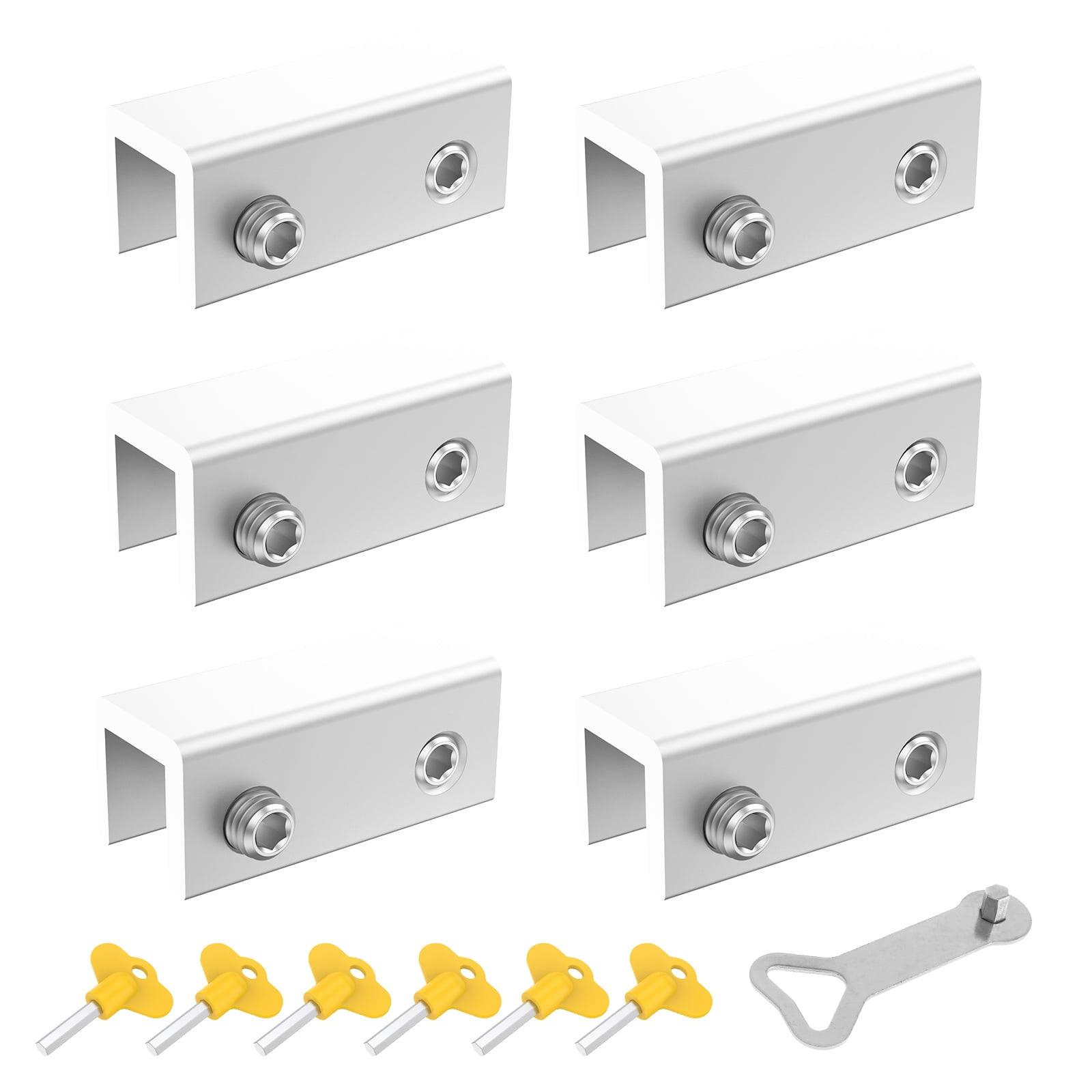 Window Stopper Security Lock with Key Adjustable Slide Easy ...