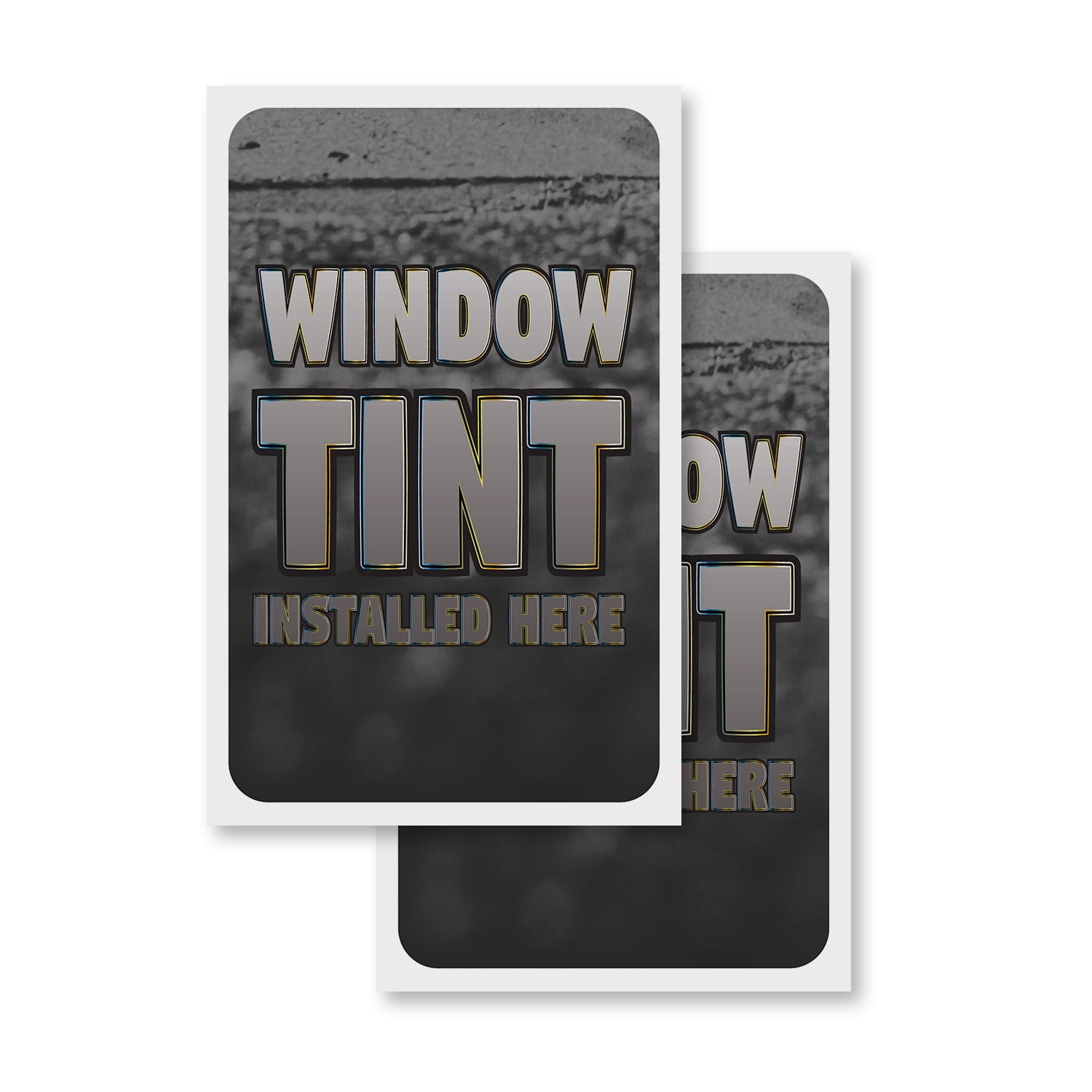 Window Tint (2-PACK) 24" x 36" Vinyl Decals | Sign Insert Peel & Stick ...