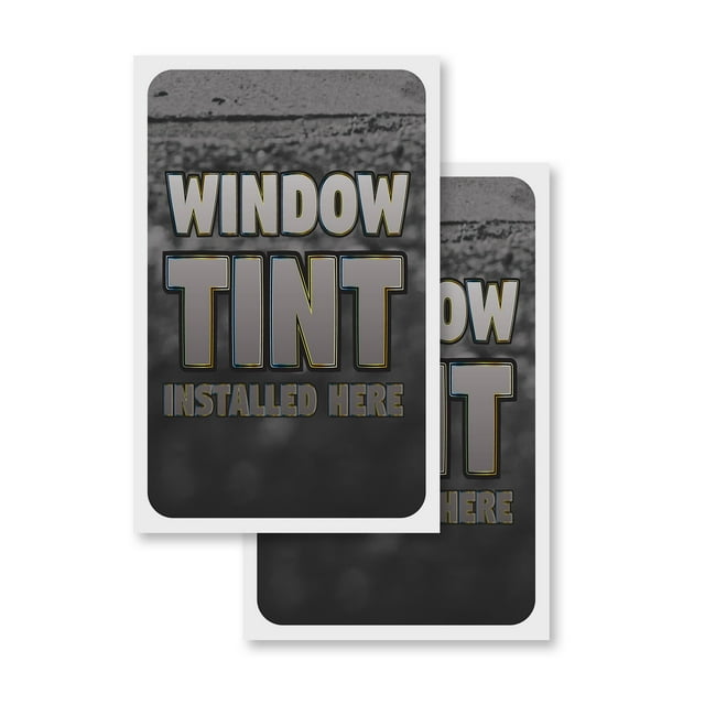 Window Tint (2-PACK) 24" x 36" Vinyl Decals | Sign Insert Peel & Stick ...