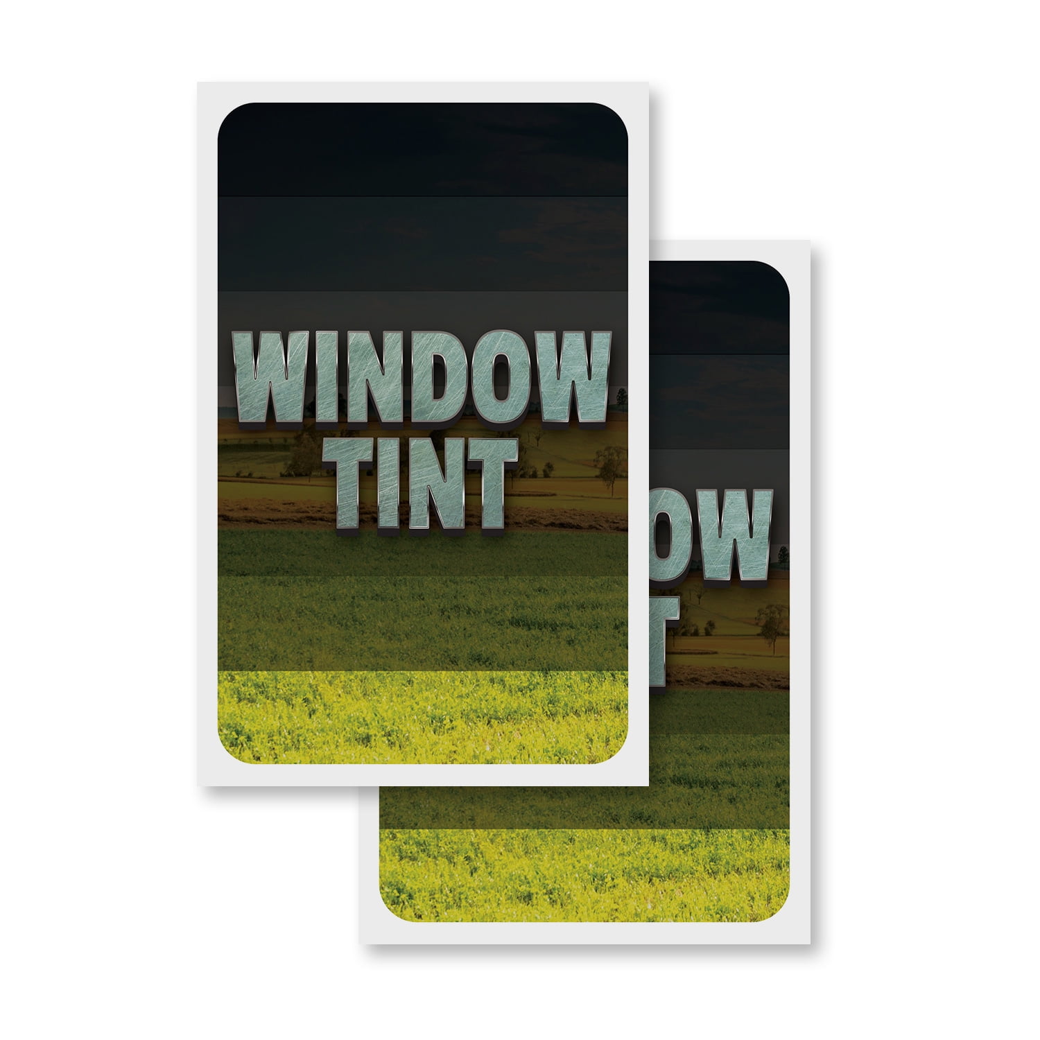 Window Tint (2-PACK) 24" x 36" Vinyl Decals | Sign Insert Peel & Stick ...