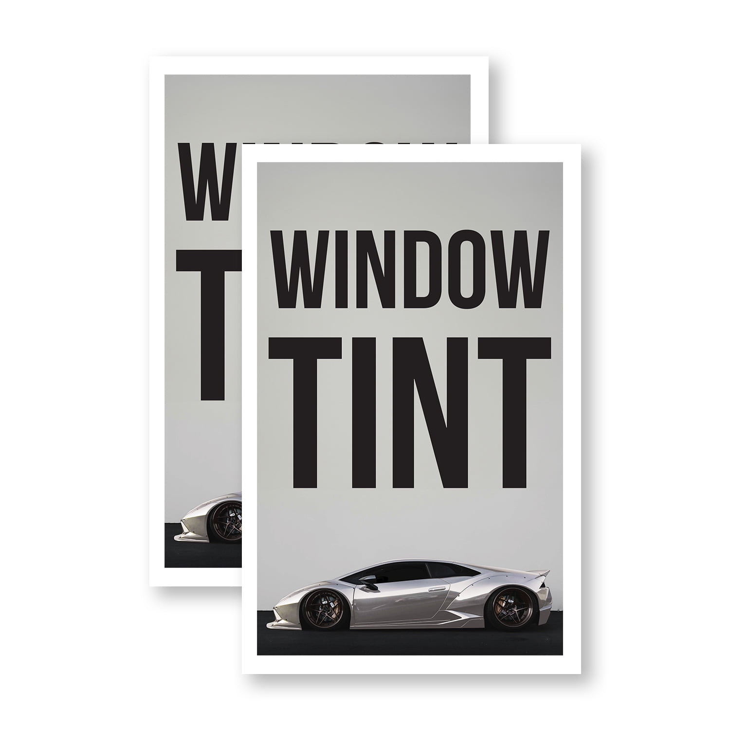 Window Tint (2-Pack) 24 Inch x 36 Inch Vinyl Decals | Sign Insert Peel & Stick Decals Stickers ...