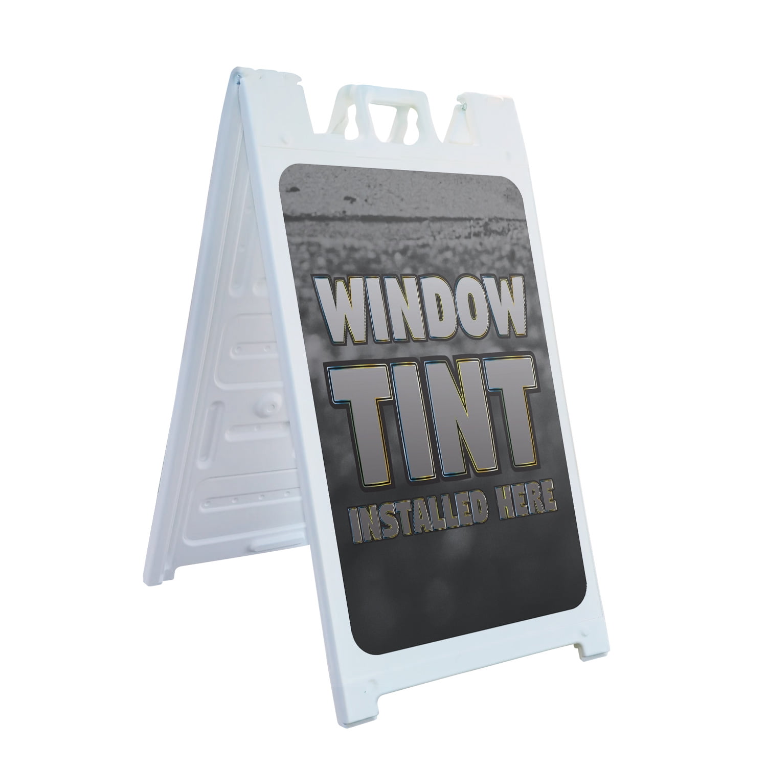 Window Tint 24" x 36" Double Sided A-Frame Sidewalk Sign, Includes 2 ...