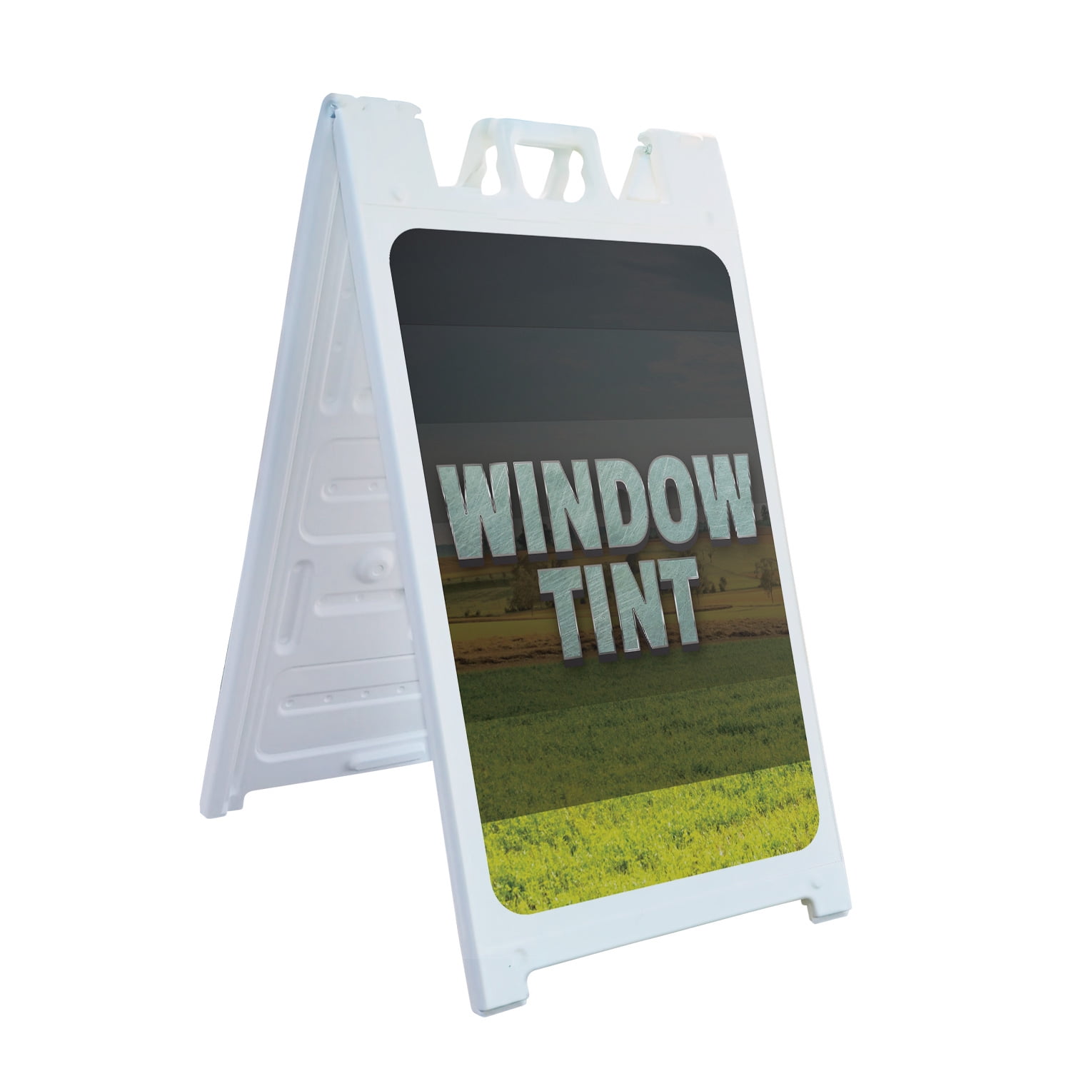 Window Tint 24" x 36" Double Sided A-Frame Sidewalk Sign, Includes 2 ...