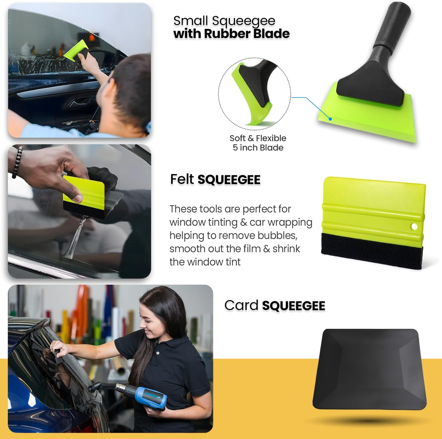 Window Tint Kit Vinyl Wrap Tool for Car Tinting Tools Windshield Back ...