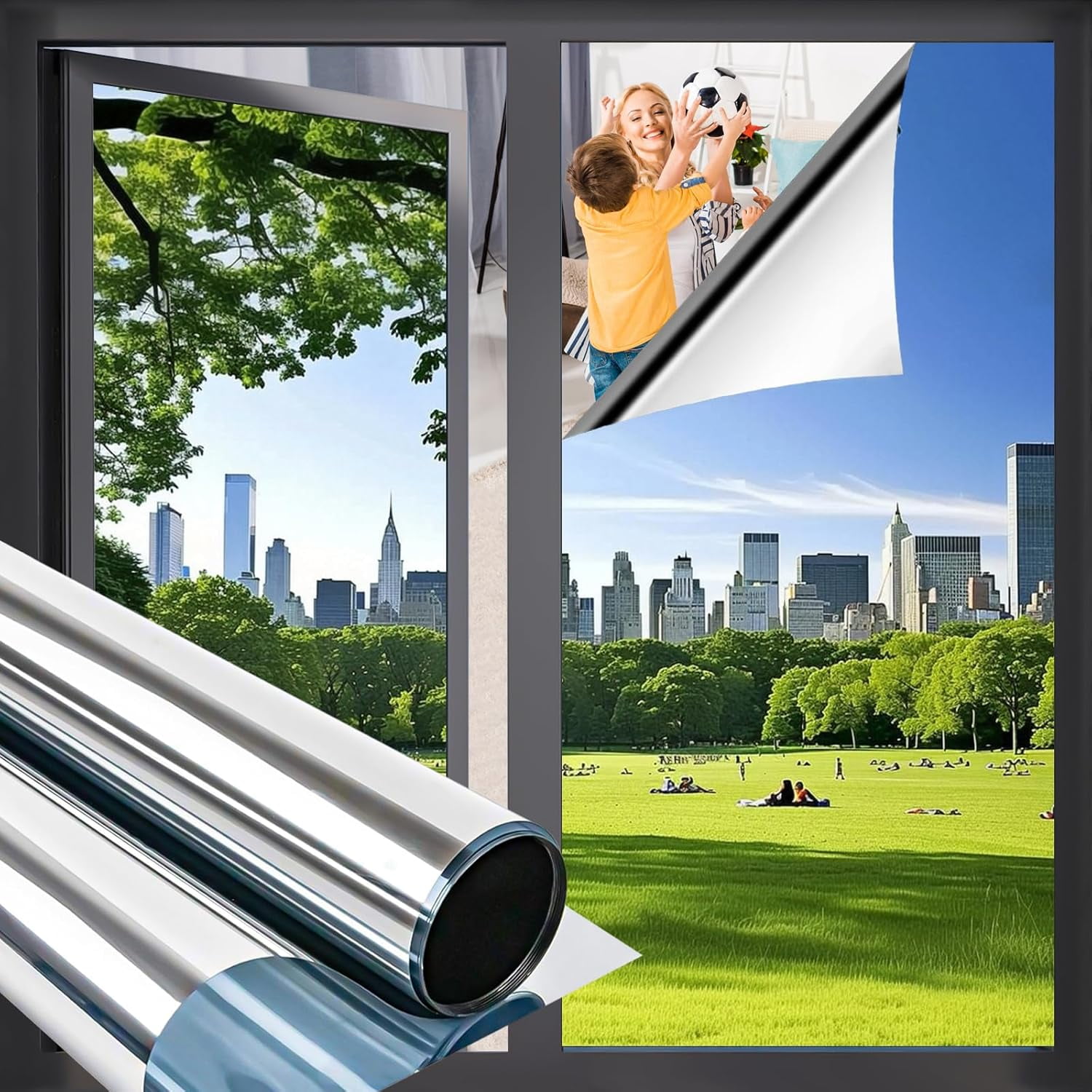 Window Tint One Way Window Privacy Film See Out Not in 23.6 x 78.7 Inch ...