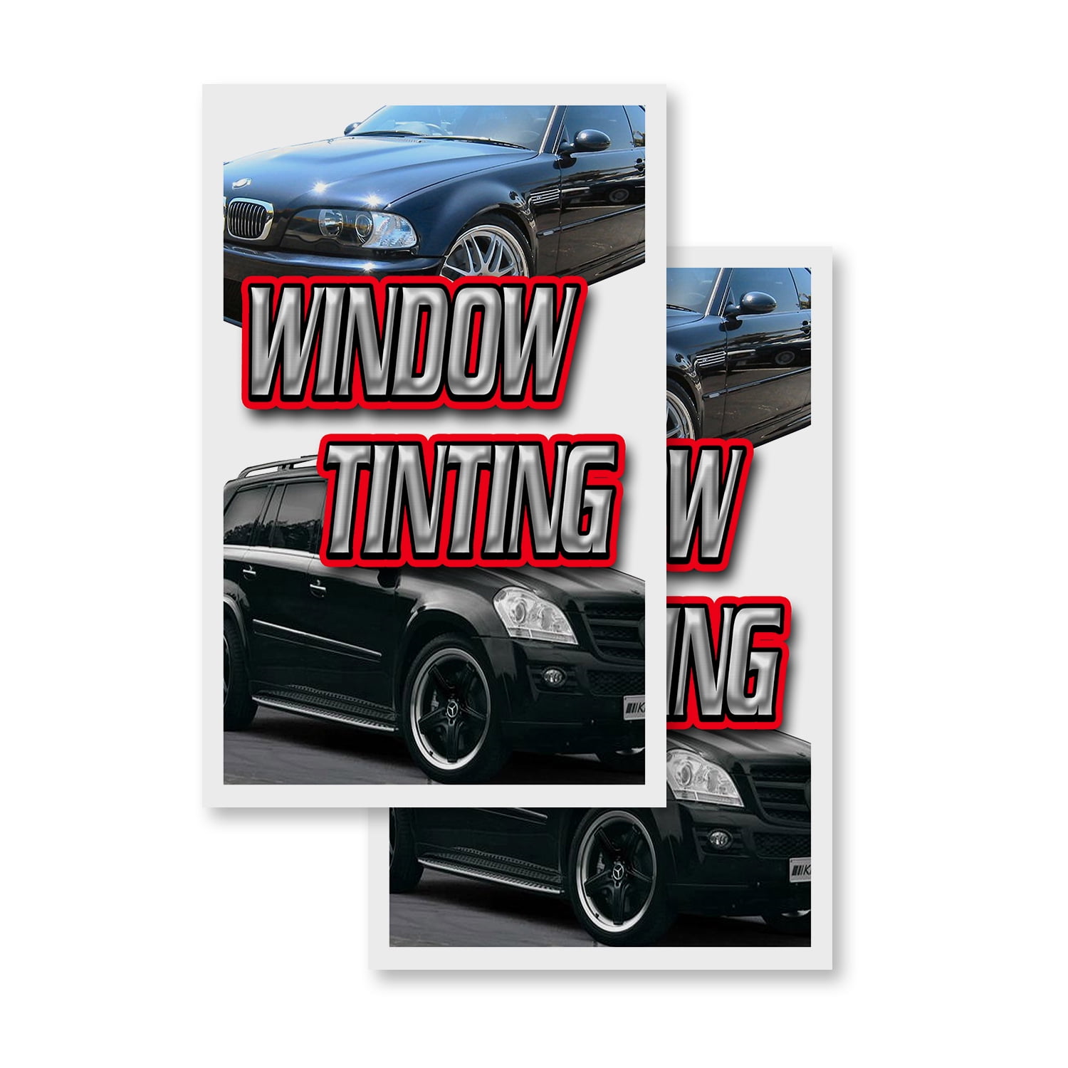Window Tinting (2-PACK) 24" x 36" Vinyl Decals | Sign Insert Peel ...