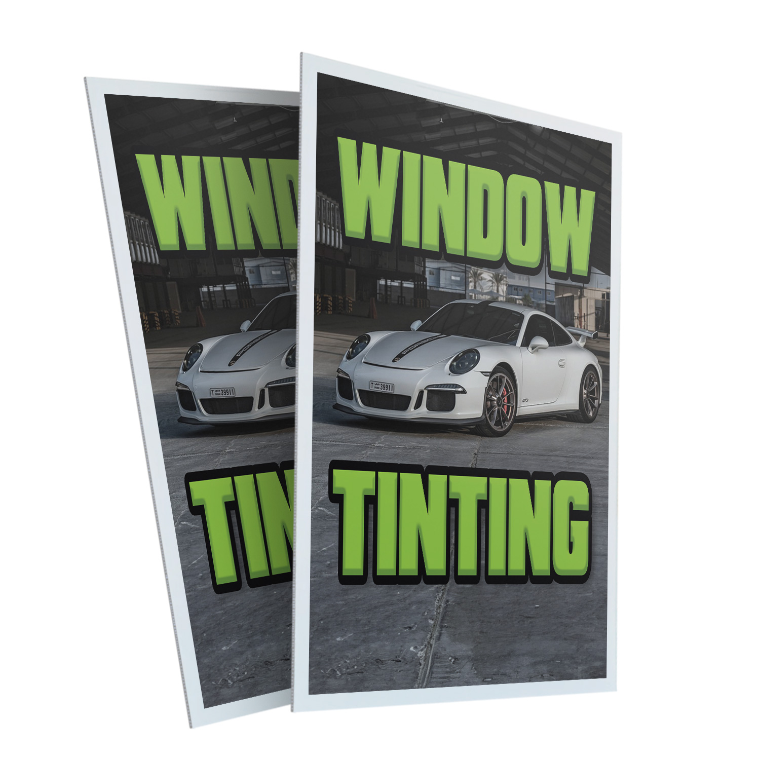 Window Tinting (2-Pack) 24 Inch x 36 Inch Plastic Signs | Sign Insert ...